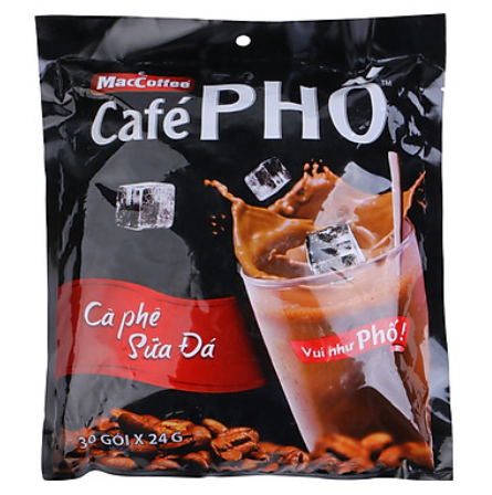 Cafe Phố (Cafe sữa đá) (MacCoffee) 720g (30 pcs x 24g) – Golden Pine ...
